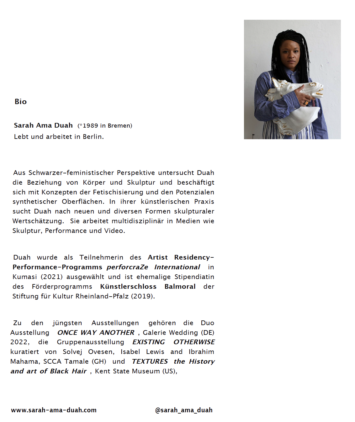 bio | Sarah Ama Duah